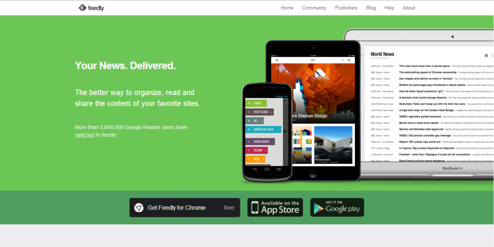 Feedly – Migration Google Reader – Horizon Du Web